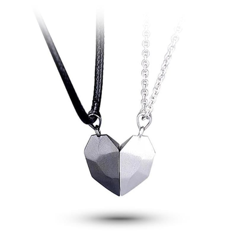 2 Pieces Magnetic Heart Necklace Yin Yang Paradise