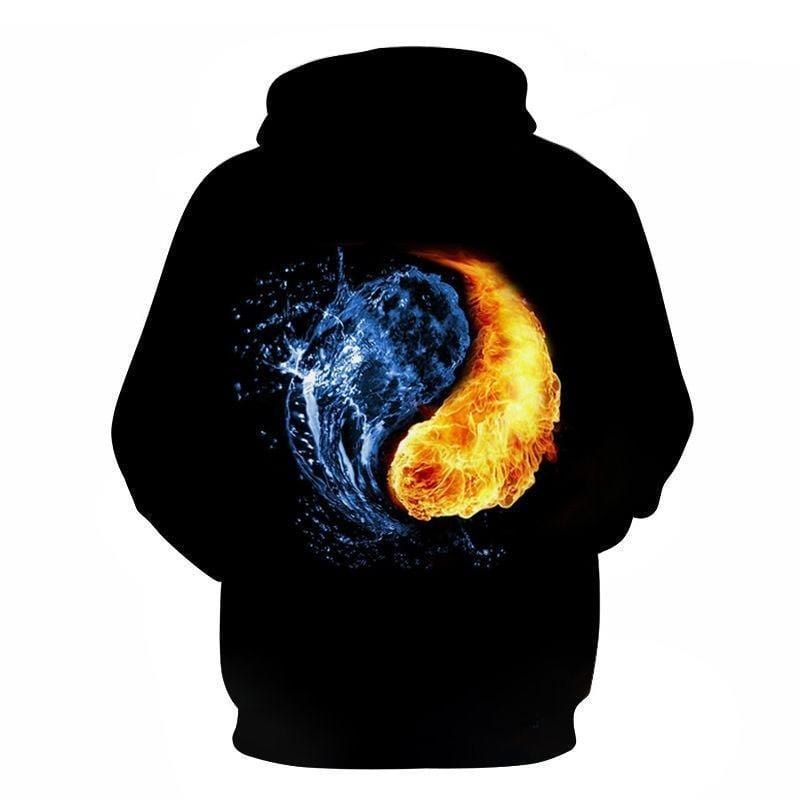 Fire and Water Hoodie | Yin Yang Paradise